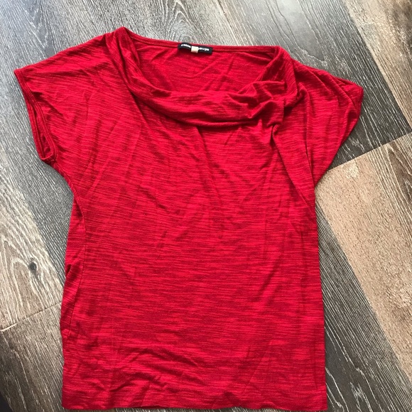 Cable & Gauge | Tops | Cable Gauge Red Cowl Neck Blouse | Poshmark